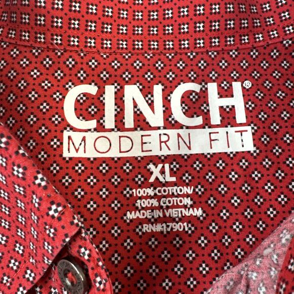Cinch | Shirts | Cinch Shirt Mens Xl All Over Print Red Western Wear ...